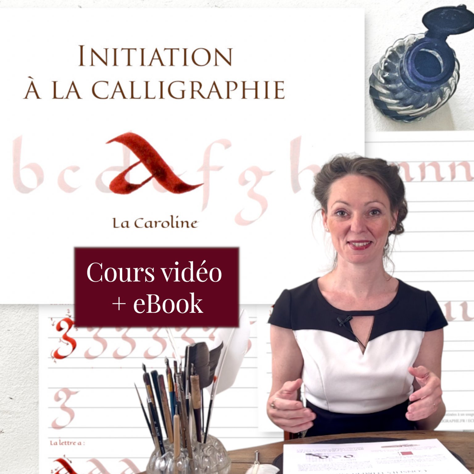 Calligraphie "Caroline" facile : Cours vidéo + fiches à télécharger ...