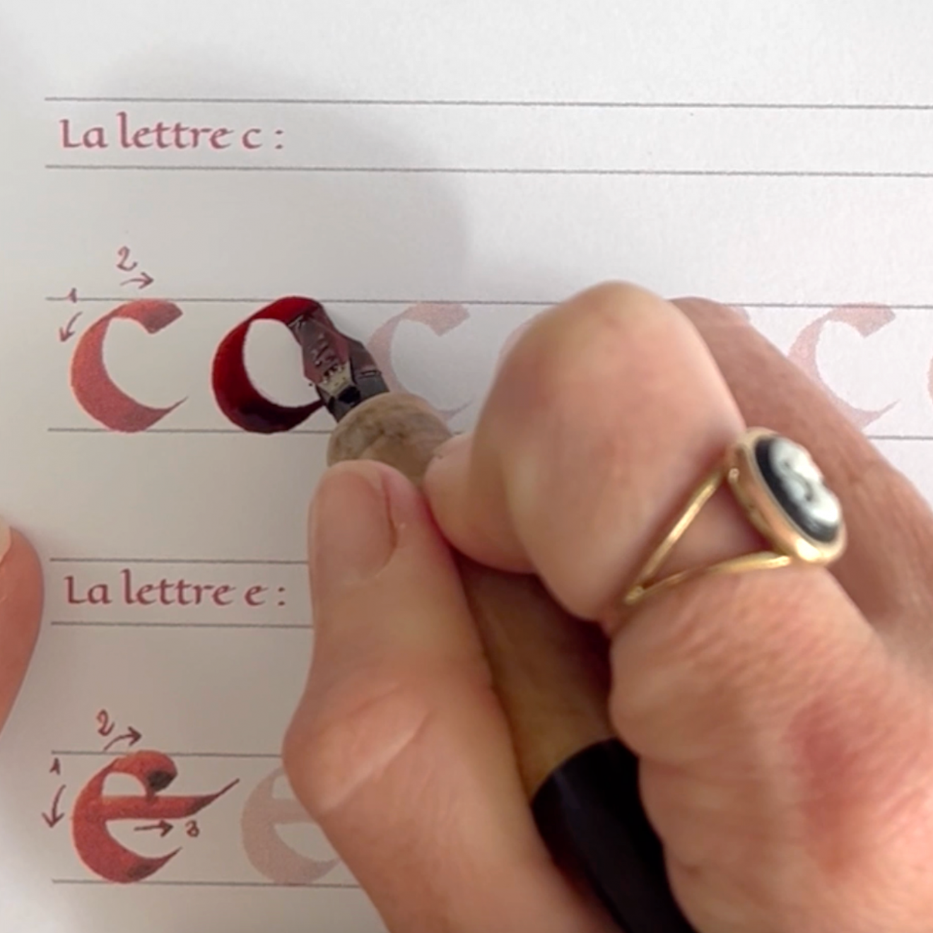 Calligraphie "Caroline" facile : Cours vidéo + fiches à télécharger ...